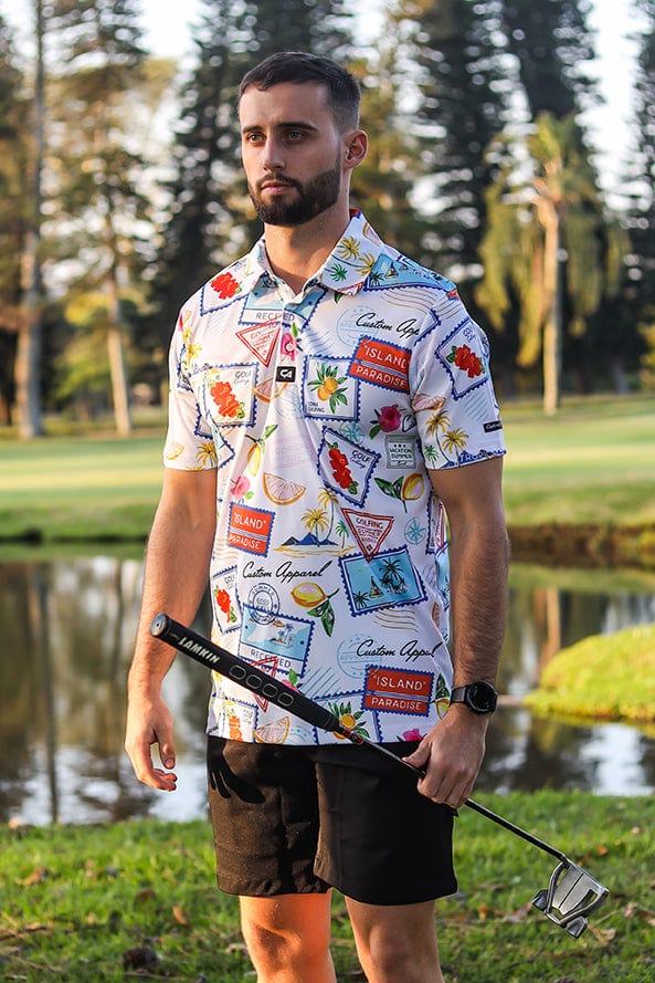 CA Funky Golf Polo | Summer Vacation – Custom Golf Global AU
